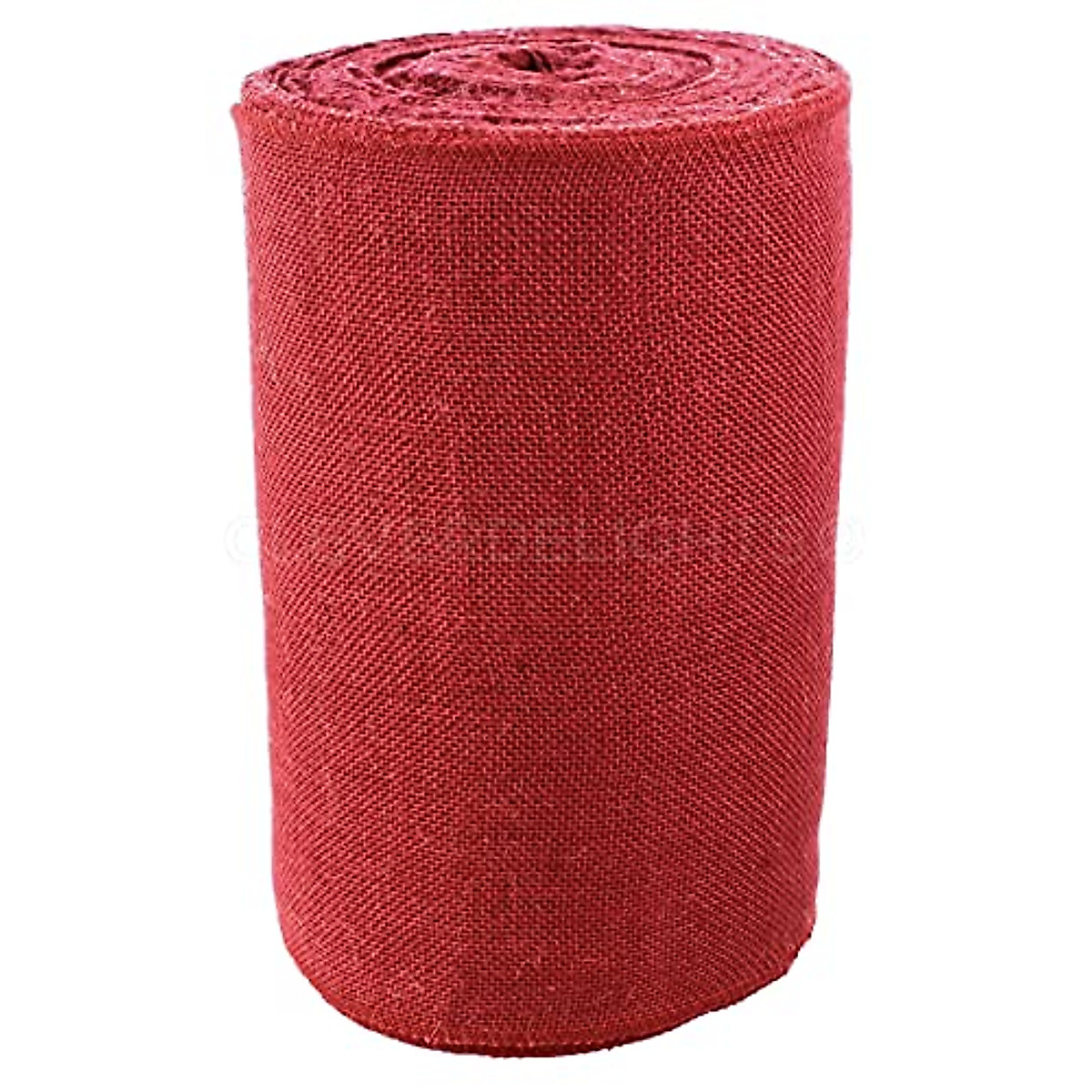 CleverDelights 12" Premium Red Burlap Roll - 50 Yards - No-Fray Finished Edges - Natural Jute Burlap Fabric