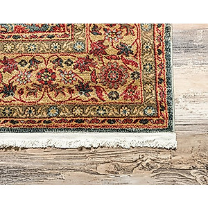 Unique Loom Edinburgh Collection Classic Oriental Traditional French Cottage Inspired Intricate Design Area Rug (6' 0 x 9' 0 Rectangular, Light Blue/ Beige)