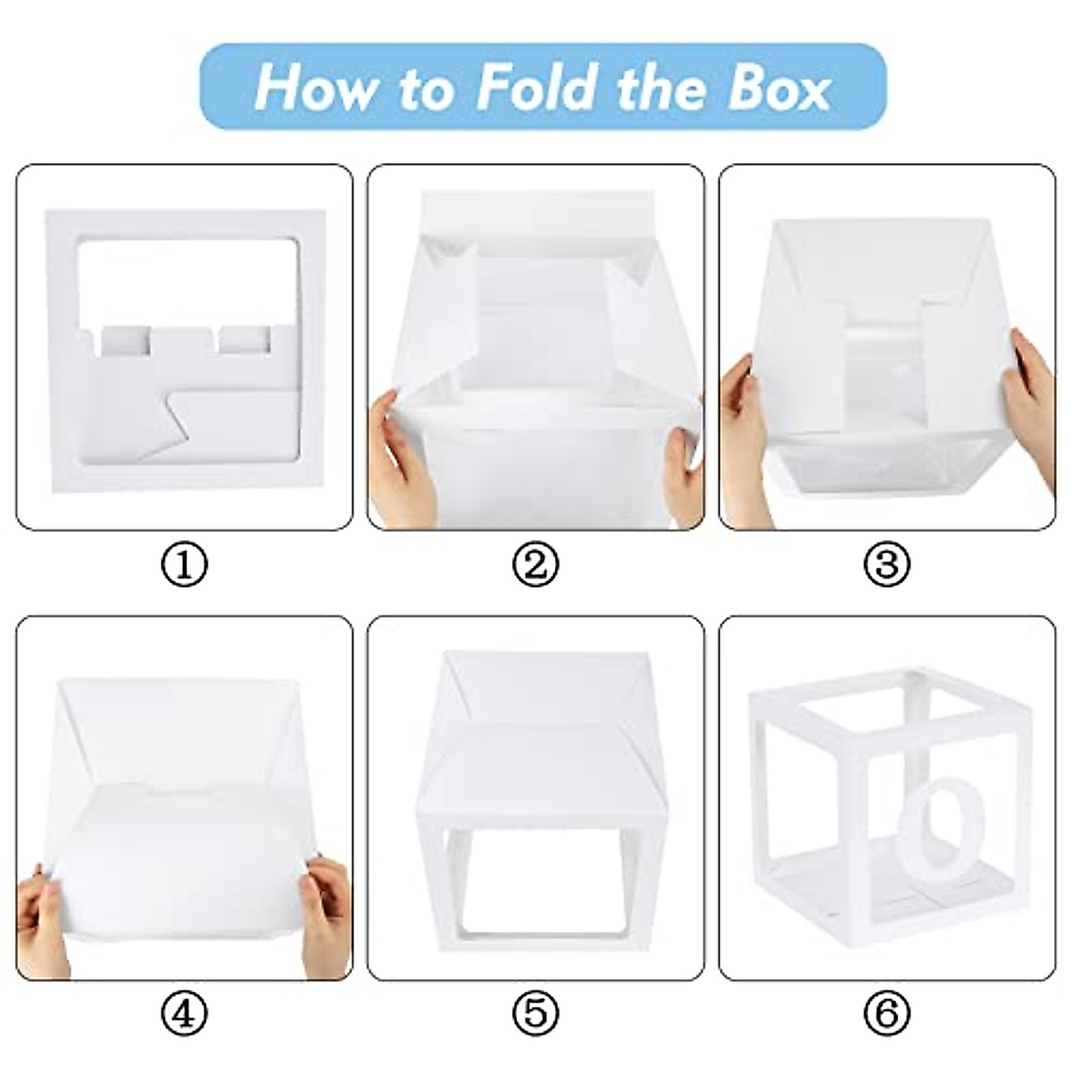 RUBFAC One Boxes for 1st Birthday, First Birthday Decoration for Boy, 3pcs Baby Shower Boxes with 24pcs Balloons ‘ONE’ ‘TWO’ Letters for Birthday Backdrop Photoshoot Props Anniversary