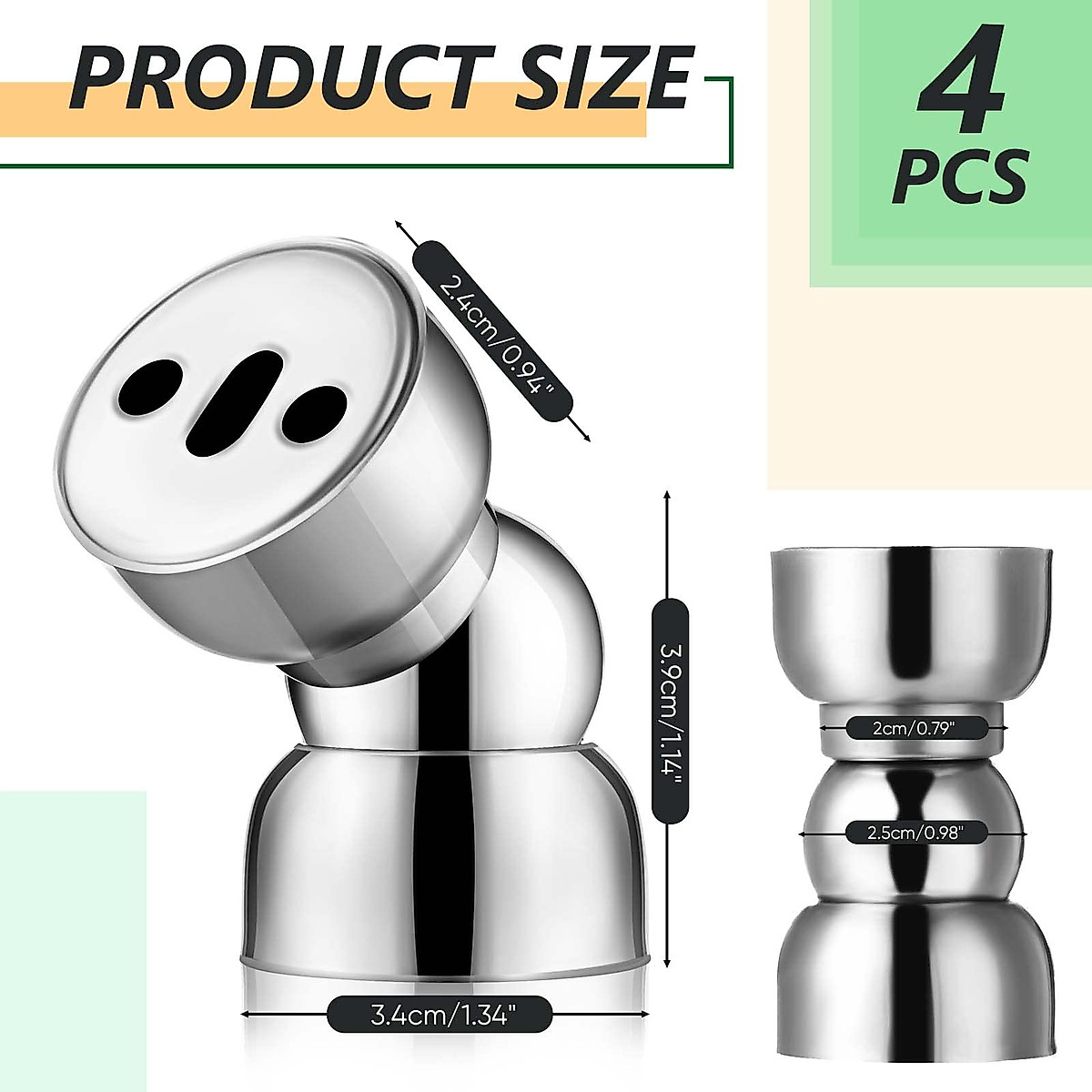 4 Pieces Mini Powerful Magnetic Doorstop, Stainless Steel Door Magnetic Door Stopper Heavy Duty Magnetism Door Holder for Bedroom Bathroom Kitchen Home Office