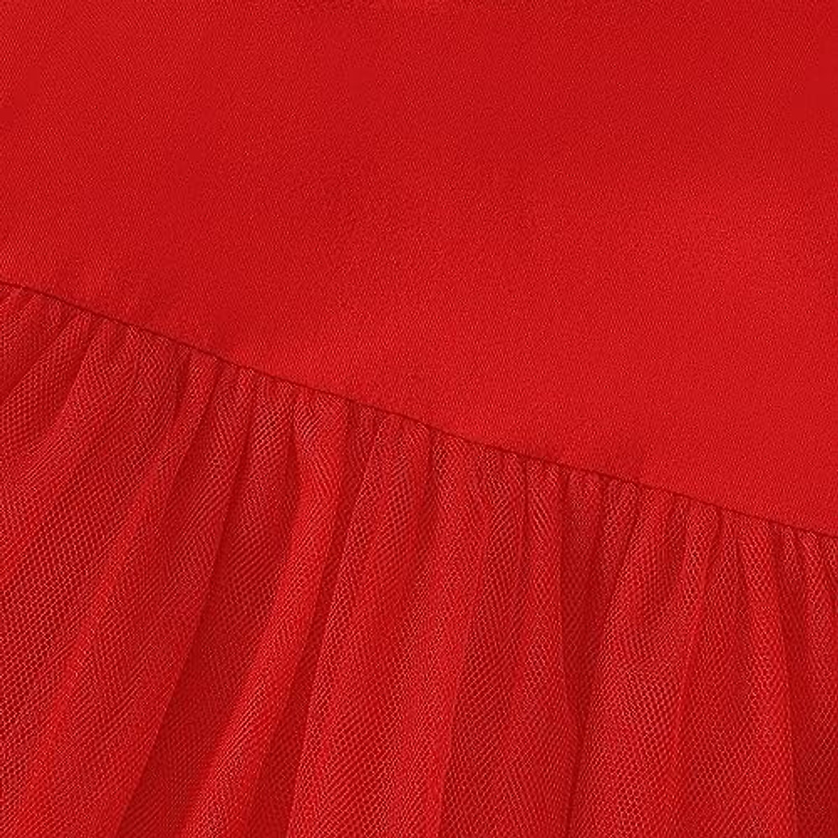 Infant Girl Tutu Dress Baby Girl Ruffle Romper Dress Toddler Girl Solid Color Skirts with Headband Summer Clothes (Red, 6-12 Months)