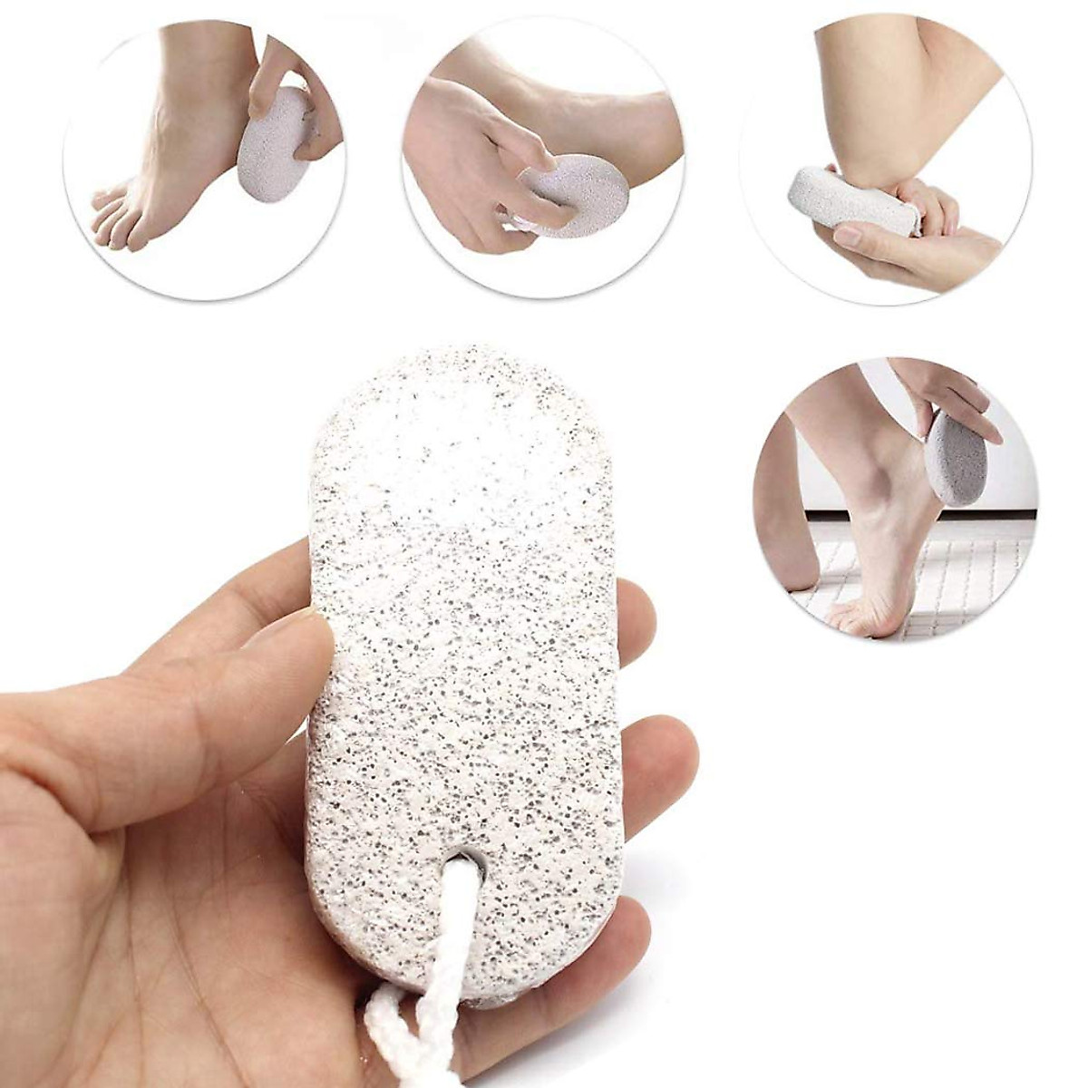 ZHome Natural Pumice Stone for Feet, Phogary Lava Pedicure Tools Hard Skin Callus Remover for Feet and Hands 2PCS