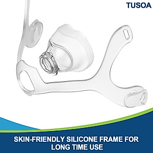 TUSOA Full Set for W-I-S-P Supplies includes Nasal Mask, Silicone Frame, Hose/Tube, Clips Replacement-Large