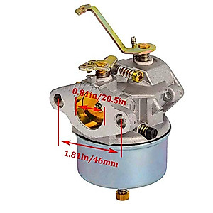 632230 632272 Carburetor Replacement for Troy Bilt Chipper Vac 47279 47261 65582V Deere 624D Tiller Tecumseh H30 H50 H60 HH60 HH70 Snowblower with 30727 Air Filter