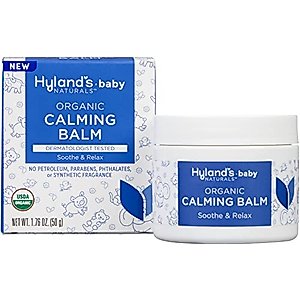 Hyland's Naturals Baby Organic Calming Balm, Soothe & Relax, With Organic Lavender, Eucalyptus, & Bergamot Fruit Oil, Safe & Gentle, Dermatologist Tested, 1.76 oz.