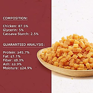 Jungle Calling Soft Chicken Treats for Dog and Cat, Natural Grain Free Chewy Food Snacks for Training Rewards for Small Dogs, High Protein, 10.6 oz