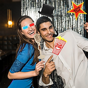 LASLU Movie - Hollywood Party Photo Booth Props Kit - 33 Count