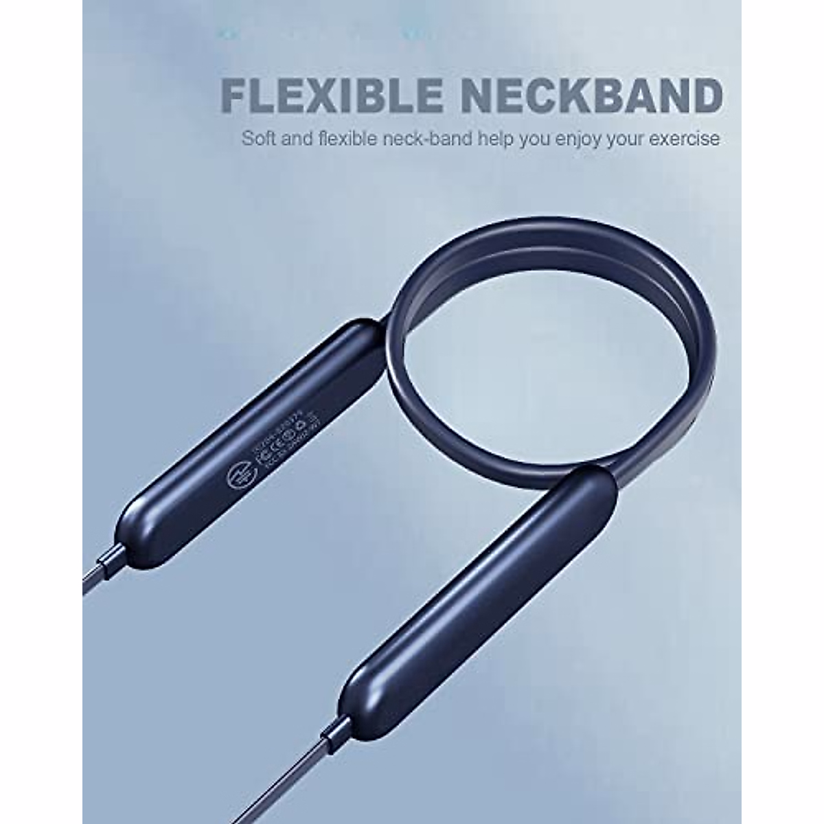 Mubiao Bluetooth Headphones Neckband 20Hrs Playtime V5.0 Wireless Headset Sport Noise Cancelling Earbuds w/Mic for Gym Running Compatible with iPhone Samsung Android