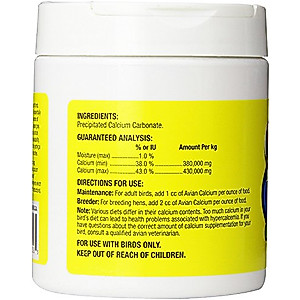 Zoo Med (3 Pack) Avian Calcium Bird Food, 8-Ounce Each