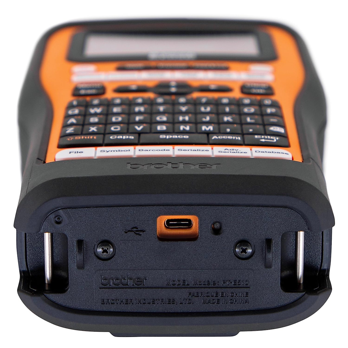 Brother P-Touch-E550W Hand-Held Labeler (UX0987),Black/orange