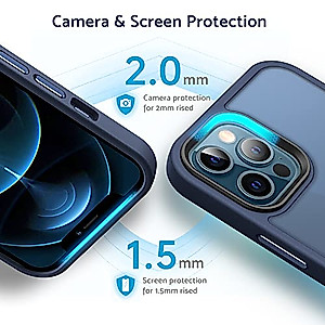 Anqrp Designed for iPhone 12 Pro Max Case, [Support Magsafe] Soft Silicone Slim Anti-Scratch Case for iPhone 12 Pro Max 6.7 inch, Blue