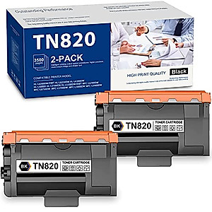 NUCALA TN820 TN-820 Toner Cartridge: Compatible TN820 High Yield Toner Cartridge Replacement for Brother MFC-L5900DW HL-L6200DW MFC-L5700DW MFC L5900DW HL-L5100DN MFC-L5850DW Printer (2-Pack,Black)
