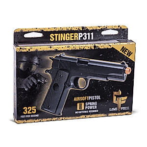 Crosman ASP311B Stinger P311 Spring-Powered Military-Style Airsoft Pistol