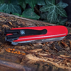 Bundle of BLACK SwissQlip for 91mm Victorinox Swiss Army Knife models & SwissLinQ Keychain Case for Classic SD Models