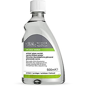 Winsor & Newton Professional Artists' Gloss Varnish, 500ml (16.9-oz) Bottle
