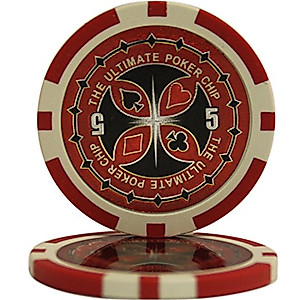 600pcs 13.5G Ultimate Casino Poker Chips Set with Heavy Duty Acrylic Case & Chips Trays