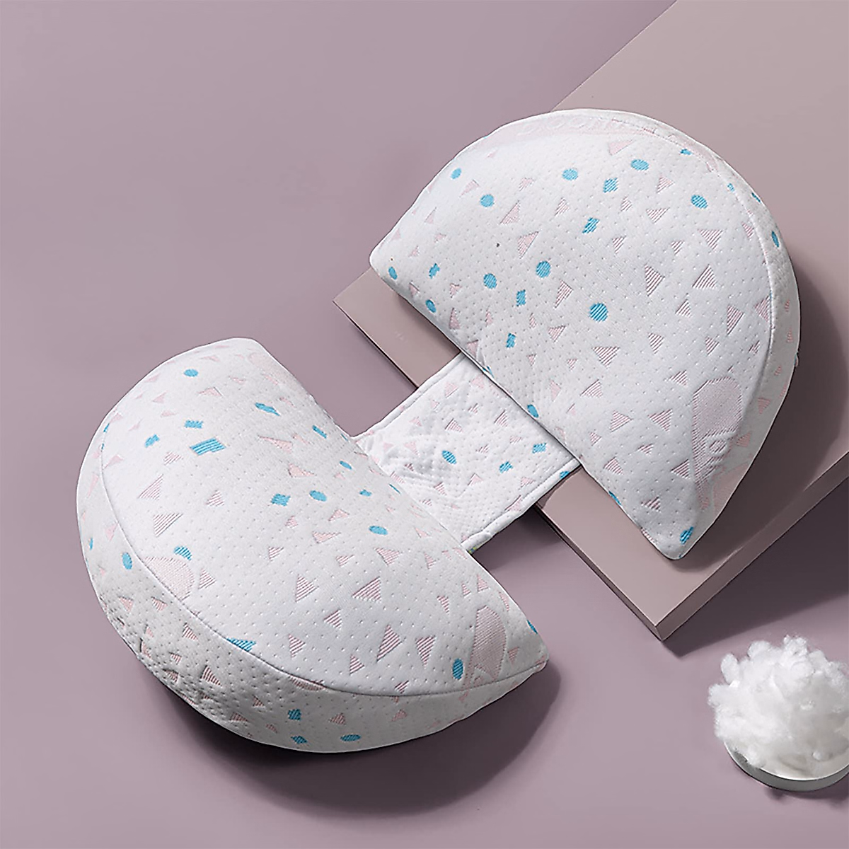 misszhi Pregnancy Pillows for Sleeping, Maternity Pillow with Detachable and Adjustable Pillow Cover - Support for Back, Legs, Belly, HIPS for Pregnant Women(White)