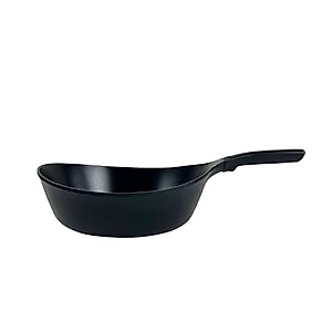Neoflam 11" Vulcan All Black Profeesional Chef Wok | Stovetops and Induction, Nonstick T-Coating | Made in Korea (11" Wok)