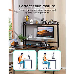 Evajoy Home Office Desk, 94.5” Two Person L-Shaped Gaming Desk with AC Outlets and USB Ports, Double Workstation with Monitor Stand, Computer Corner Desk with Adjustable Shelf for Home,Office,Study