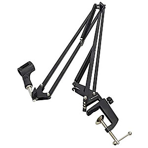Rockville DMS40 40" Microphone Boom Arm Studio Podcast USB Mic Stand+Desk Clamp