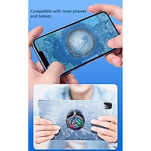 Mobile Phone Radiator Cooler for iPad Tablet Computer Magnetic Heat Dissipation Type-C Heat Sink Atmosphere Lights (Round)