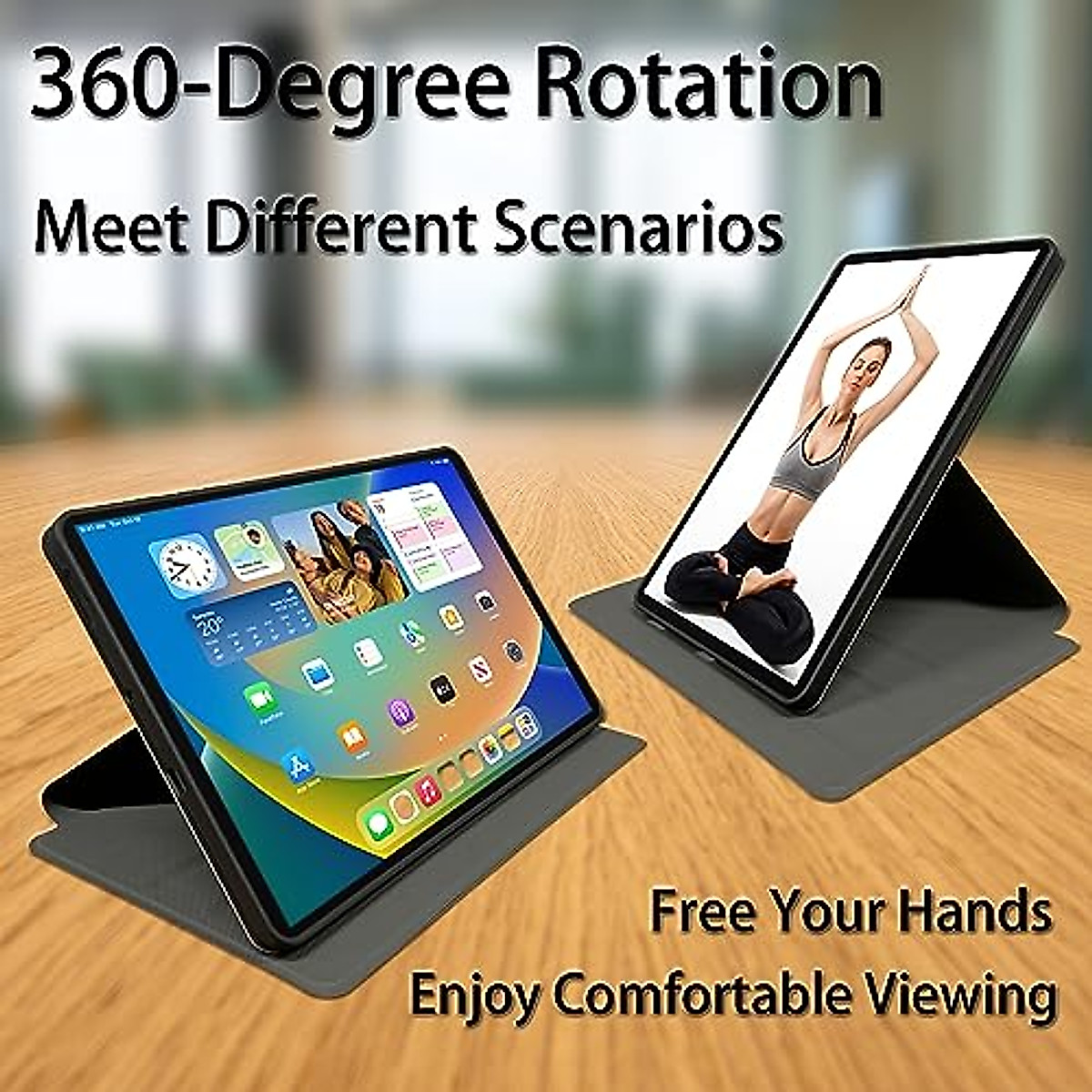 for Samsung Galaxy Tab S8 Plus 2022/S7 FE 2021/S7 Plus 2020 12.4 Inch Case, 360 Degree Rotating Cover,PU Leather Folding Stand Cover with Auto Wake/Sleep,Beach Starfish