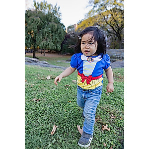 Disney Princess Snow White Belle Aurora Newborn Baby Girls 5 Pack Bodysuits Aurora, Snow White, Ariel, Cinderella, Belle 0-3 Months