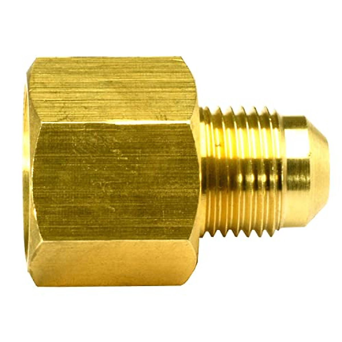 Celestial 3/8" Male Flare by 1/2" Female NPT Coupling, Brass Adapter for Outdoor Gas Fire Pits, Fireplaces, and Grills
