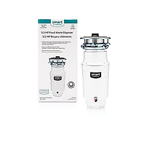 Smart Choice 1/3 HP Direct Wire Garbage Disposal for Kitchen Sinks, White | SC03DISPC1