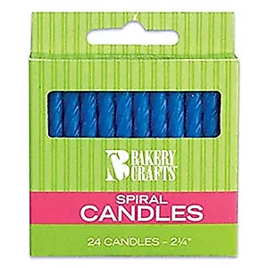 Oasis Supply Spiral Birthday Candles, 2.25-Inch, Blue
