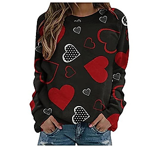 Funny Valentine T Shirts Ffor Women Trendy New Years Eve Top Stocking Stuffers for Teens 2023 Black