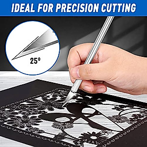 DIYSELF 100 PCS Exacto Knife Blades, SK5 Carbon Steel #11 Exacto Blades Refill Craft Art Knife Replacement Blades with Storage Case for Craft, Hobby, Scrapbooking, Stencil