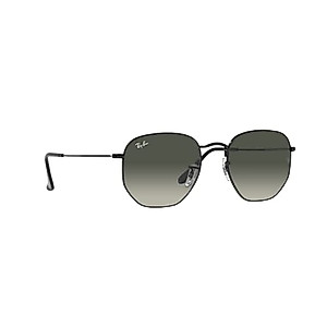 Ray-Ban RB3548 Hexagonal Sunglasses, Black/Grey Gradient, 54 mm