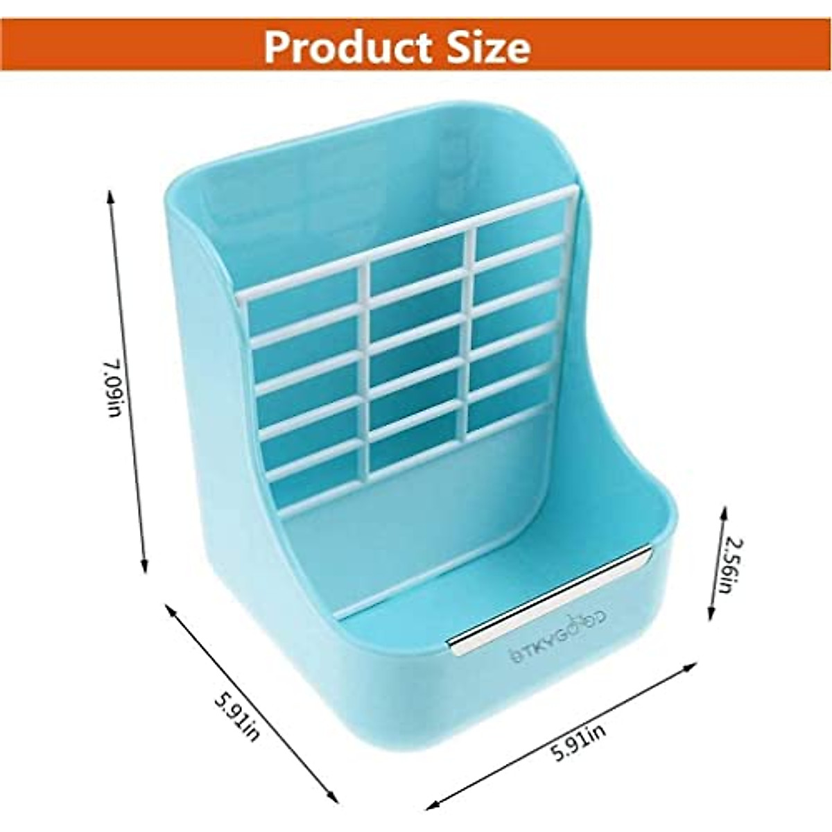 2 in 1 Food Hay Feeder for Guinea Pig, Rabbit Feeder, Indoor Hay Feeder for Guinea Pig, Rabbit, Chinchilla, Feeder Bowls Use for Grass & Food (Blue)