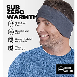 Tough Headwear Ear Warmer Headband - Ear Muffs - Running Winter Headband, Fleece Headband for Men & Women for Cold Weather