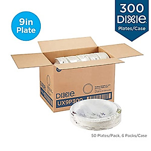 Georgia-Pacific Dixie® 8.5" Medium-Weight Paper Plates by GP PRO, Pathways®, UX9P300, 300 Count (50 Plates Per Pack, 6 Sleeves Per Case)