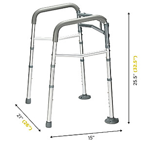 Toilet Safety Rail - Adjustable Detachable Toilet Safety Frame with Handles Heavy-Duty Toilet Safety Rails Stand Alone - Toilet Safety Rails for Elderly, Handicapped - Fits Most Toilets