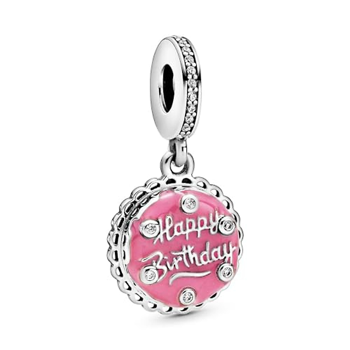 Pandora Jewelry Pink Birthday Cake Dangle Charm