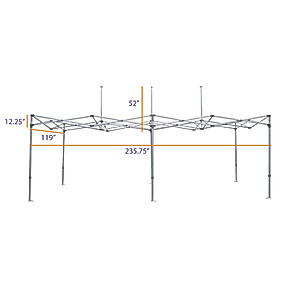 Impact Canopy 10' x 20' Pop-Up Canopy Tent Frame, Replacement Aluminum Frame with Dust Cover