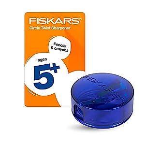 Fiskars 12-95854J Back to School Supplies Deluxe Double Pencil Sharpener, Color Received May Vary