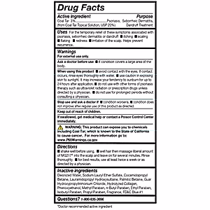 MG217 Dandruff 3% Coal Tar Dandruff Shampoo, Controls Flaking & Relieves Itchy Scalp - 8 oz Tube