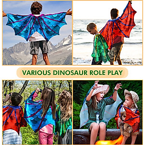 Creatoy Dragon-Wings bulk Kids Dress-Up Costume for Boys Girls Dinosaur Cape with dragon masks Toddler Dragon Party decorations Birthday Gifts Halloween Supplies