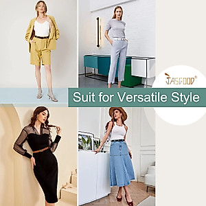 JASGOOD Women Hollow Flower Leather Belt for Jeans Pants Soft Leather Belt with Solid Pin Buckle(Coffee, Fit Waist Size 33-37 Inches)