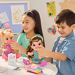 Baby Alive Time for School Baby Doll Set, 12 Inch, Back to School Toys for Girls & Boys, Brown Hair, Preschool Gifts for Kids, Ages 3+ (Amazon Exclusive)