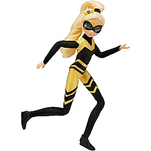 BANDAI Miraculous Ladybug and Cat Noir Toys Queen Bee Fashion Doll | Articulated 26cm Queen Bee Doll with Accessories Kwami | Chloe Superhero Queen Bee Figurine Dolls