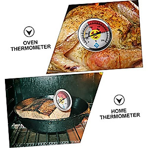 YARNOW - Pizza Roasting Baking Food Stainless Measurement Oven Gauge Fry Grill Temperature Deep Barbecue Practical Warming Frying Kitchen Smoker Pointer Steel -℃ for