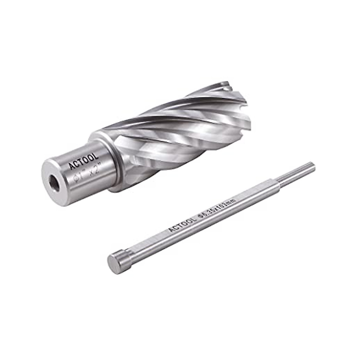 ACTOOL 1" Diameter × 2" Depth of Cut HSS ANNULAR Cutter with 3/4'' Weldon Shank