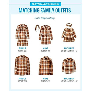 The Children's Place,Long Sleeve Plaid Fall Fashion Dress,HAY Stack,Small (5/6)