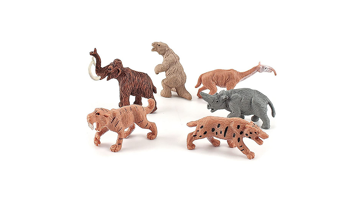 12 Pcs Realistic Prehistoric Animal Figurines Set