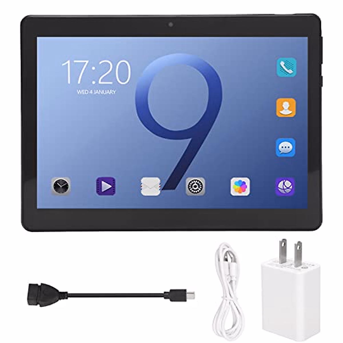 Dual Band Tablet, 2.4G 5G WiFi Support 10 Black Gray Tablet Dual Speakers IPS Screen Dual SIM Slots 3GB RAM 32GB ROM for Desktop (US Plug)